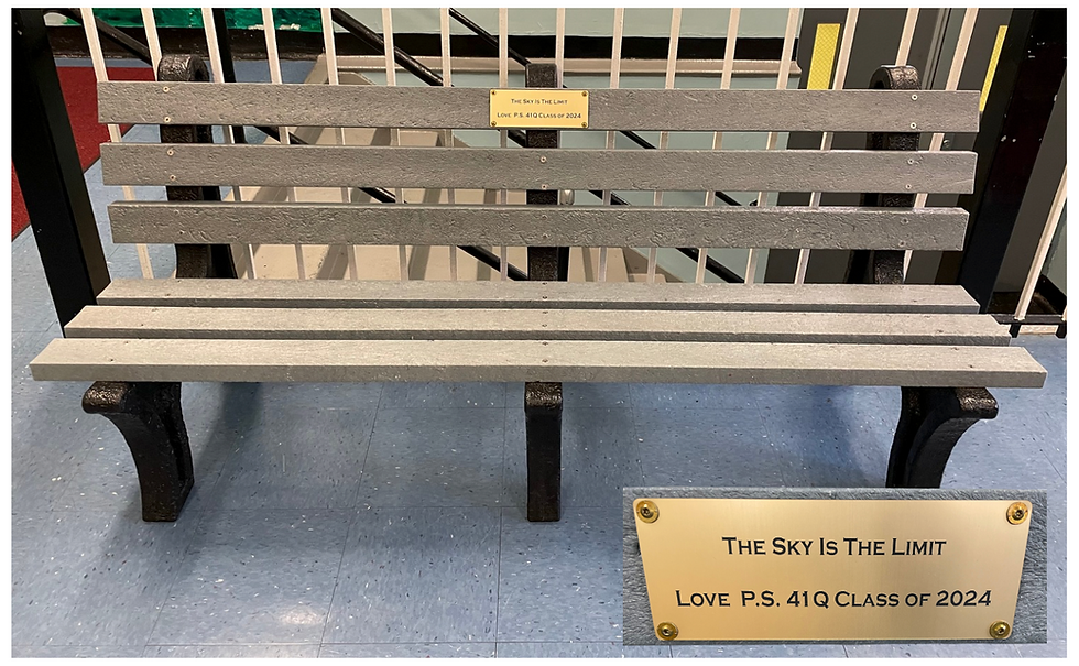 P.S. 41's Bottle Cap Bench