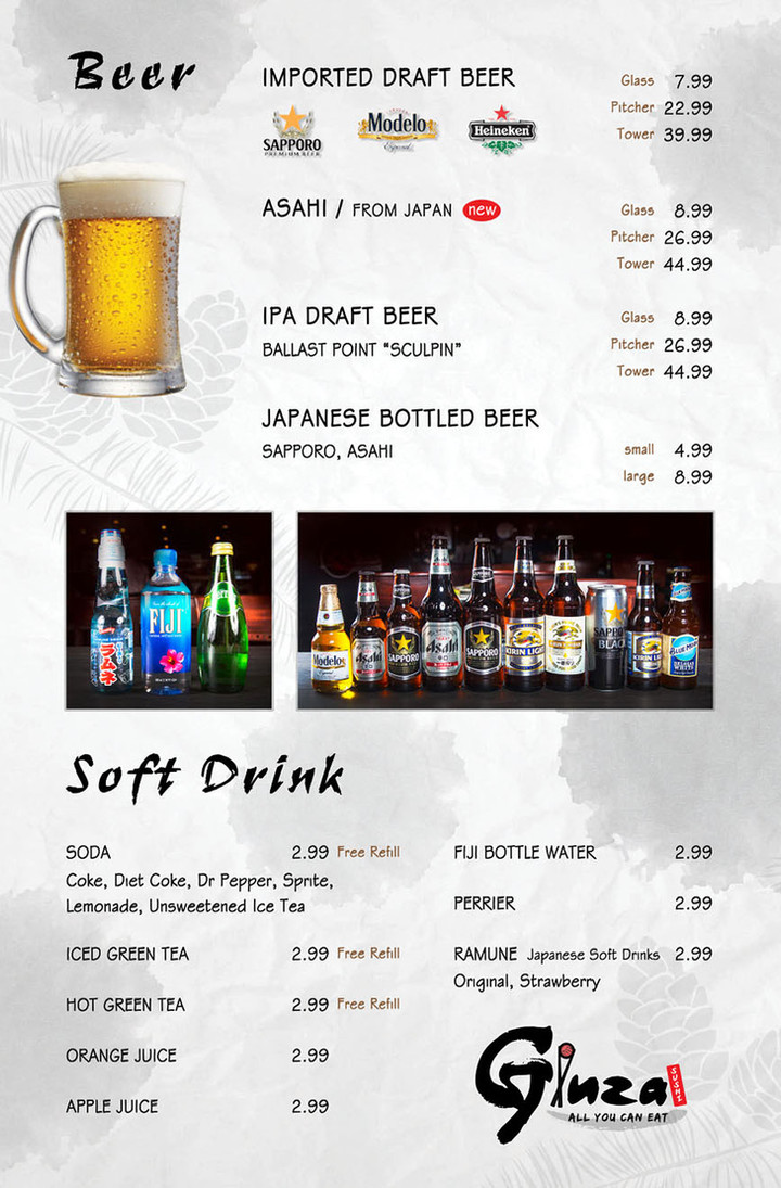 AYCE MENU | Ginza AYCE Sushi