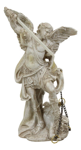 Archangel Archangel Saint Michael with Chained Lucifer Ivory Finish ...