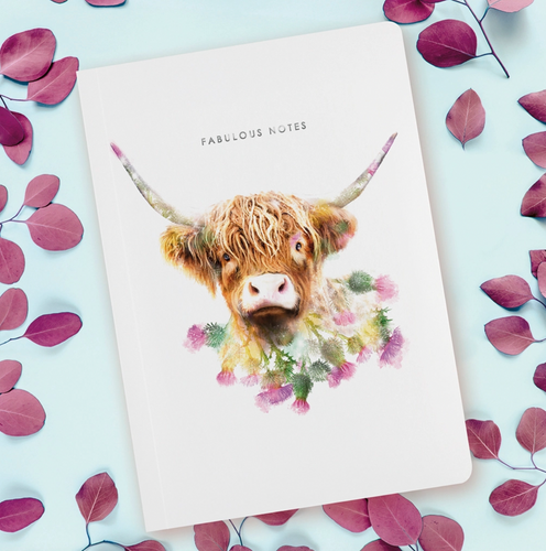 Luxury Highland Cow Notebook | Rhosyn Farm & Stud