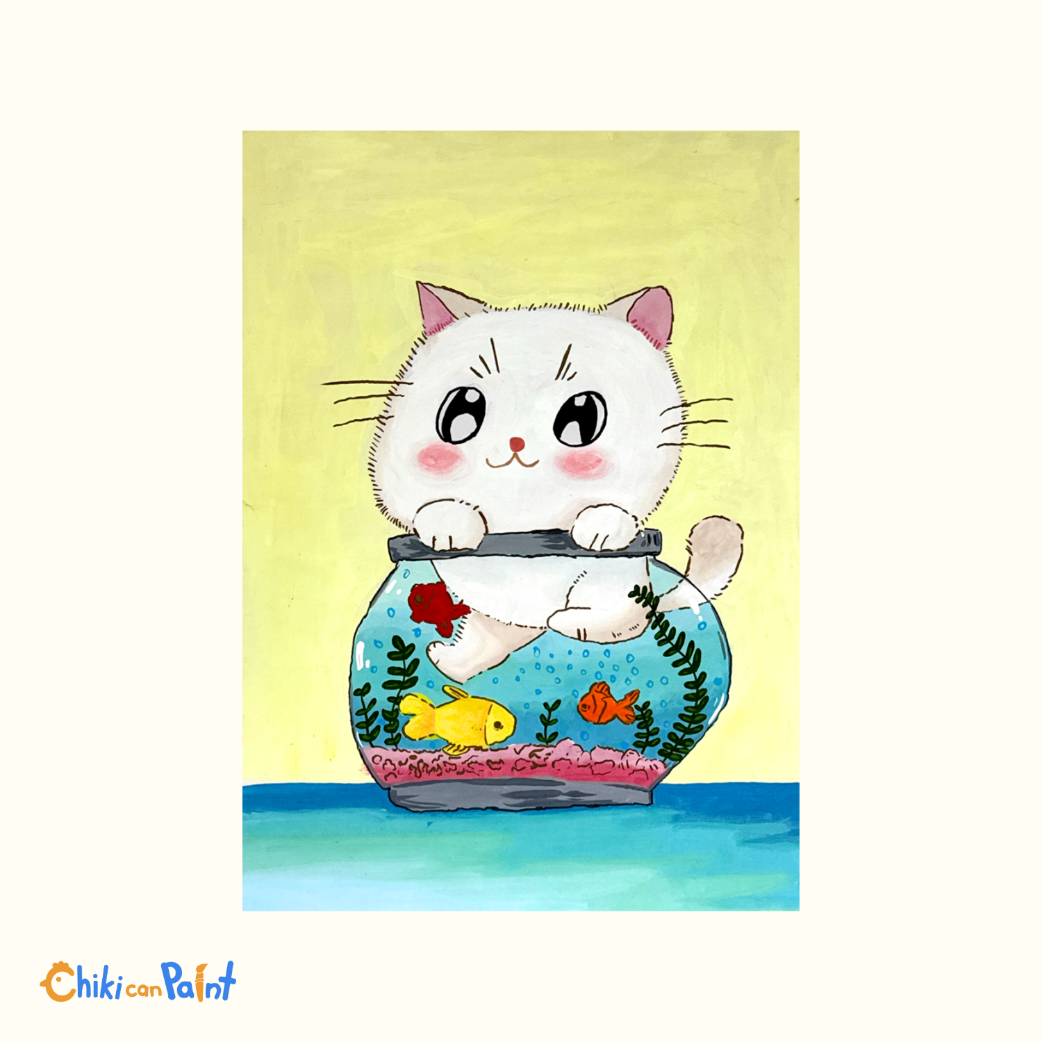 Fat Fat Cat | Chiki can Paint Art School