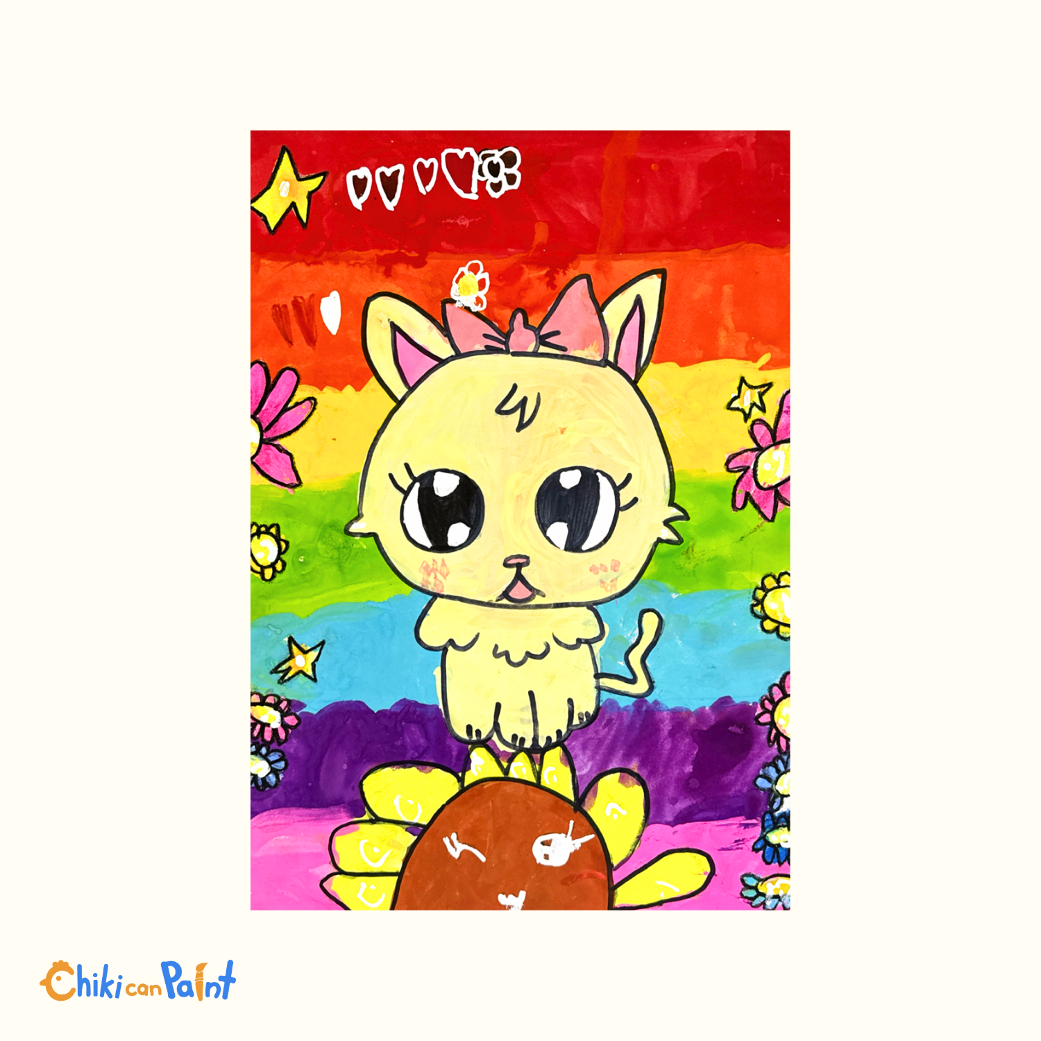 Shy Shy Cat | Chiki can Paint Art School
