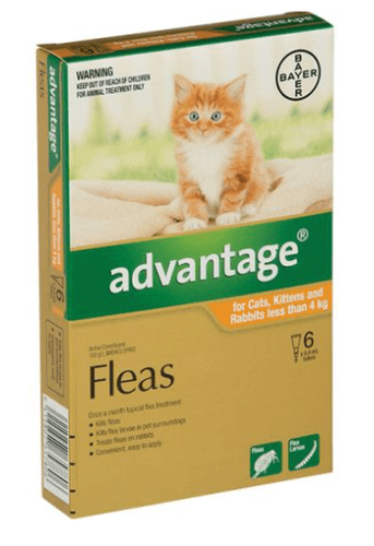 Advantage for Small Cats and Kittens & Rabbits less than 4kg - 6 Pac ...