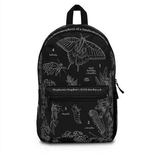 Metamorphosis 60-Day Lifecycle Swallowtail Butterfly Backpack X-Ray Mode | Stephanie Hayden's Store