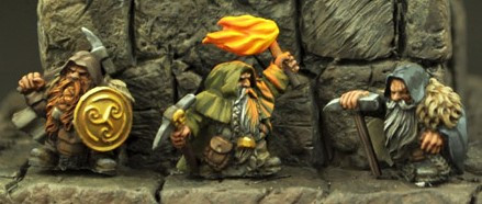 15mm Dwarves Miners (3) | DragonMiniature