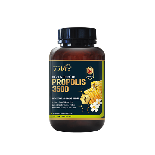 [UBbio] High Strength Propolis 3500, 180 capsules | Only New Zealand