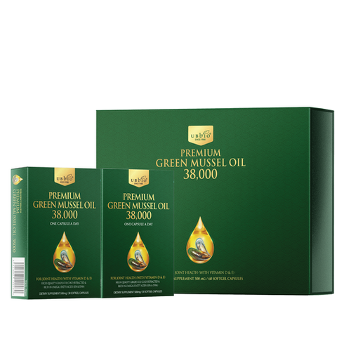 [UBbio] Premium Green Mussel Oil 38000, 60 soft capsules | Only New Zealand