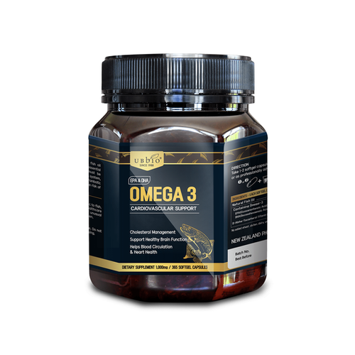 [UBbio] Omega-3, 365 Softgel Capsules | Only New Zealand