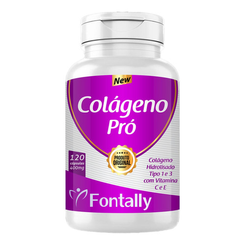 Colágeno Pró – Colágeno Hidrolisado tipo 1 e 3 com Vitamina C e E – 120 ...