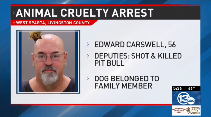 EDWARD D. CARSWELL arrested after murdering a Pitbull - Voice For Us