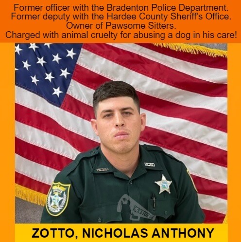 NICHOLAS ANTHONY ZOTTO, former Hardee County Sheriff's Office deputy ...
