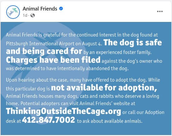 ALLISON LYN GAISER accused of abandoning her dog at a Pennsylvania ...