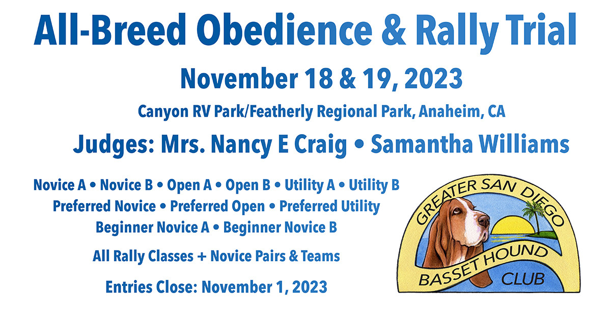 Scent Work | Greater San Diego Basset Hound Club