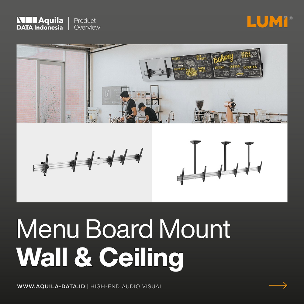 Lumi Menu Board Mount | Wall & Ceiling