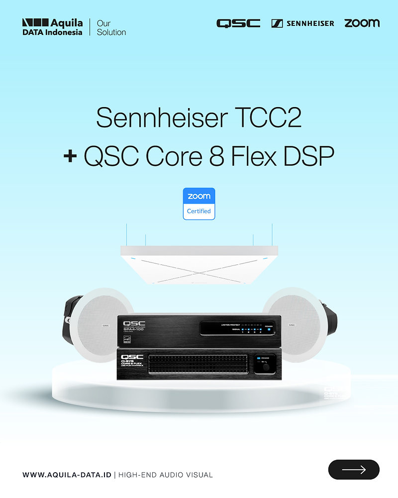 Sennheiser TCC2 + QSC Core 8 Flex DSP