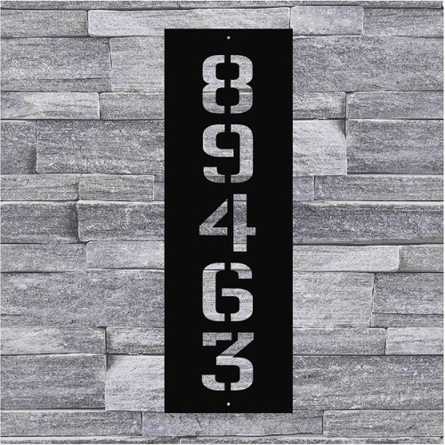 Modern Vertical Numbers Cutout | JJ Steel Works