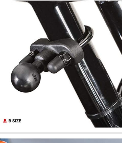 Accy Handlebar Ram Mount U-Bolt Base for Rails 0.5" to 1.25" in ...