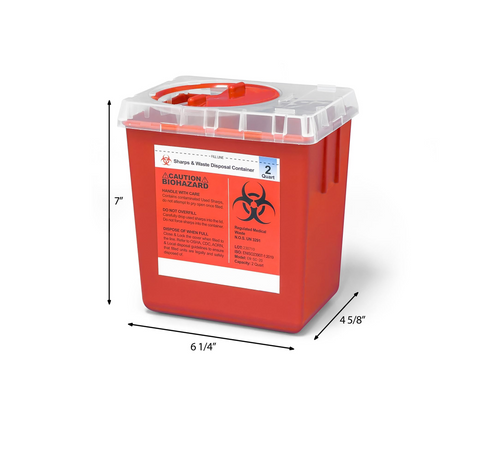 China 2-Quart Sharps Containers Manufacturers with Rotary Lid ...