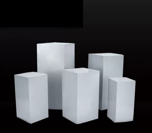 White Rectangular Plinths Set | Peachwood