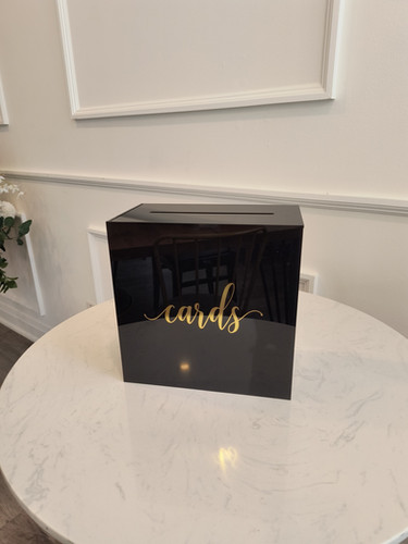 Acrylic card box (black) | Peachwood