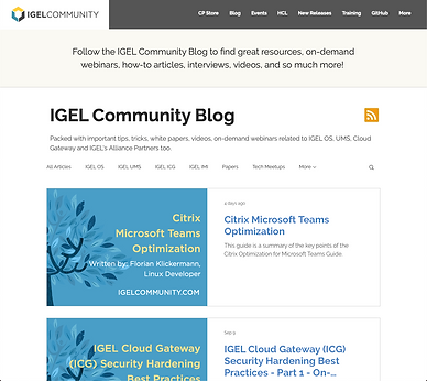 IGEL OS, UMS, ICG Training | IGEL Community