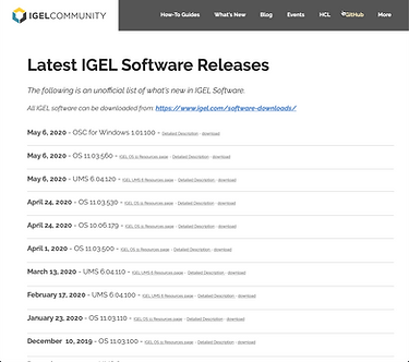 Latest IGEL Software Releases | IGEL Community