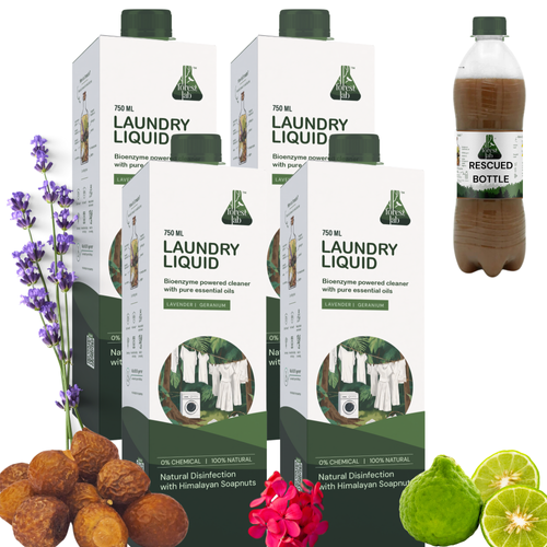 Forest Lab Natural Laundry Liquid- 750 ml (Pack of4) | Forest Lab