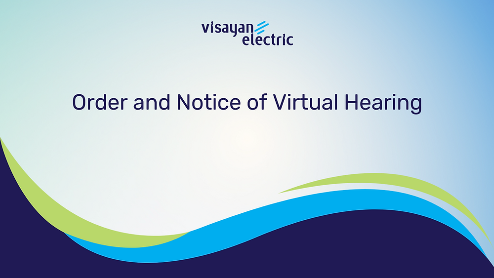 Order and Notice of Virtual Hearing for ERC Case No. 2024-026 RC