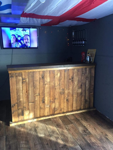 Rustic Bar Counter Designs Medium Rustic Home Bar, Shop Counter | The