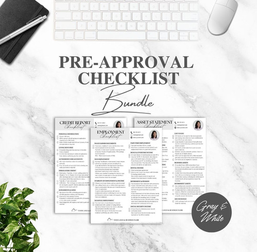 PRE-APPROVAL CHECKLIST BUNDLE | The Real Estate Nook
