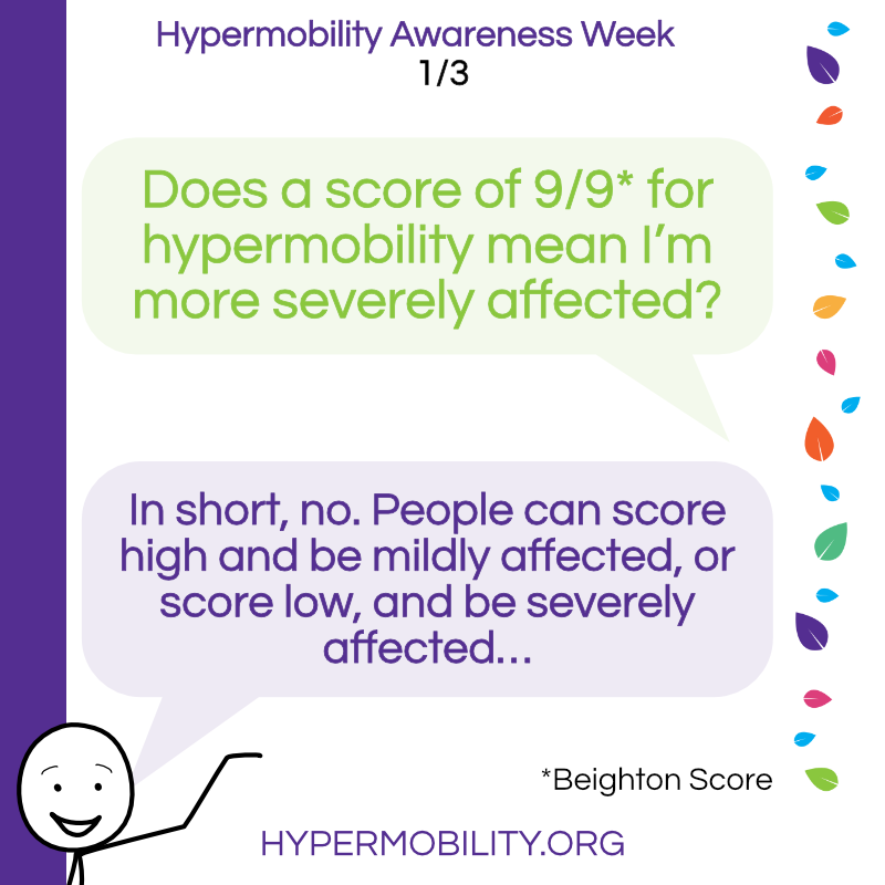 Does a hypermobility score of 9/9 mean you are more severely affected?
