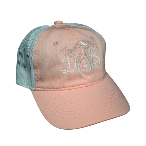 TRIDELTA LADIES MONOGRAM PINK & WHITE HAT | TriDelta Systems
