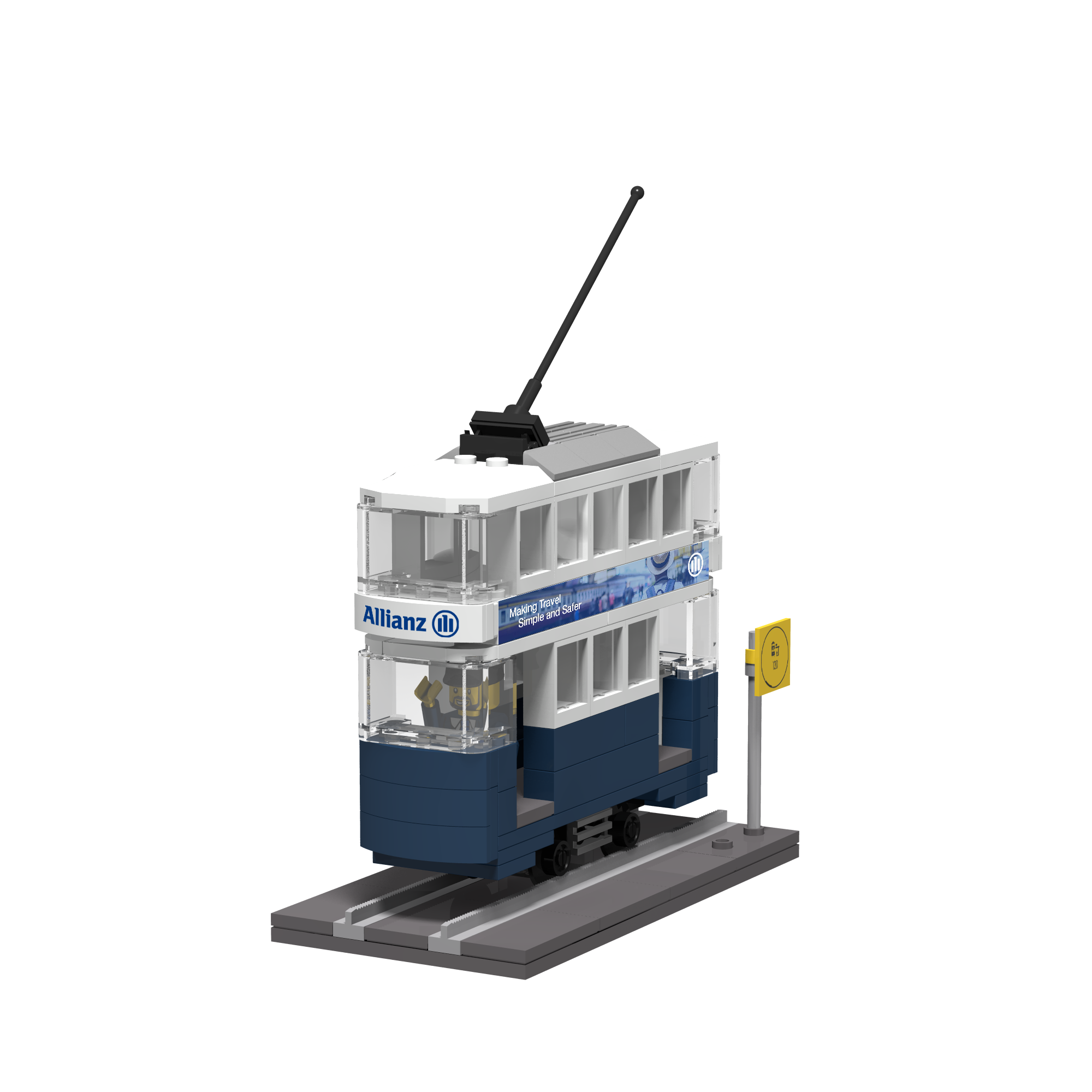 The Brick Ding Ding | Custom LEGO® Tram Gift for Global Logistics Brand