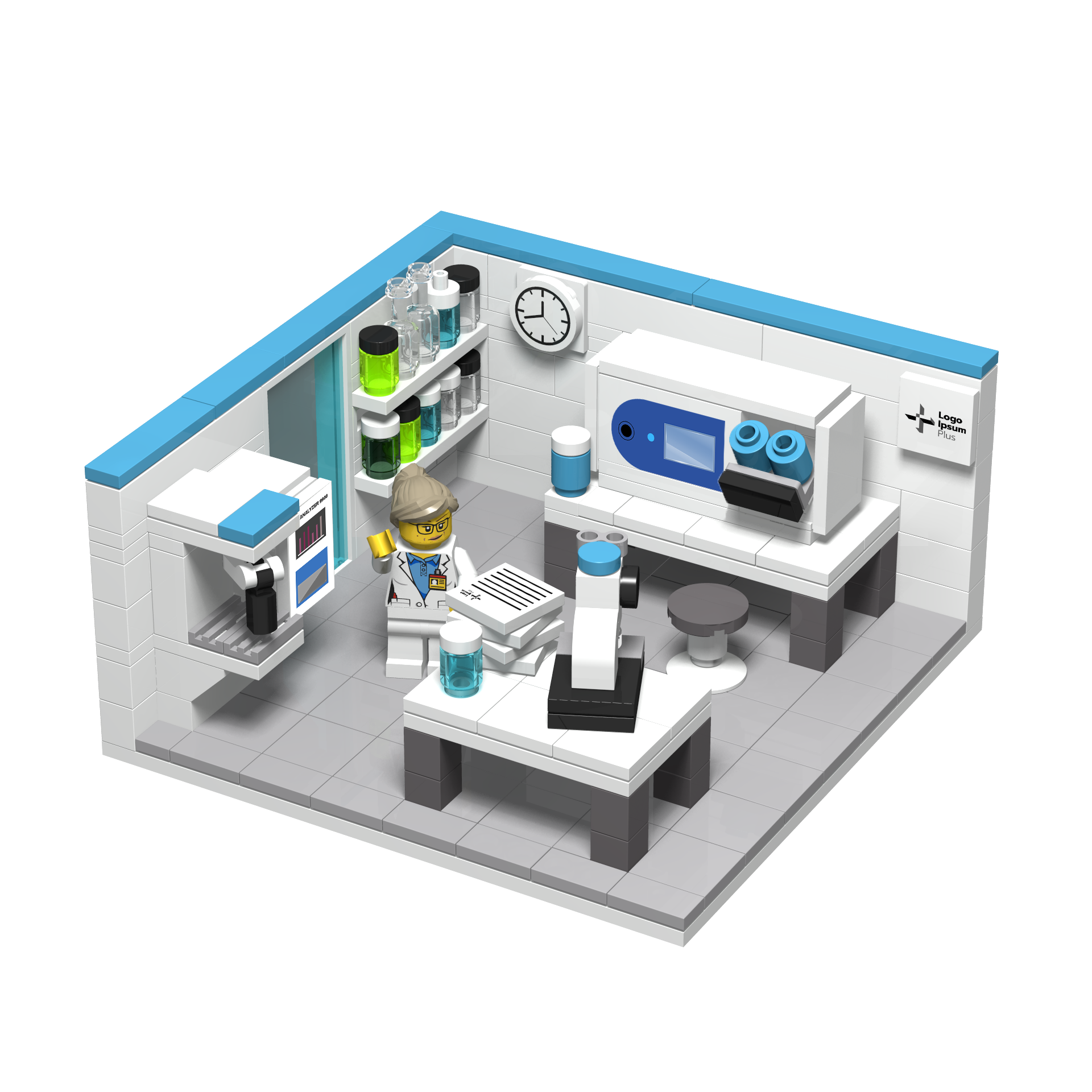STUDS AND SCIENCE | Custom LEGO® Lab for Chemical Analysis Company