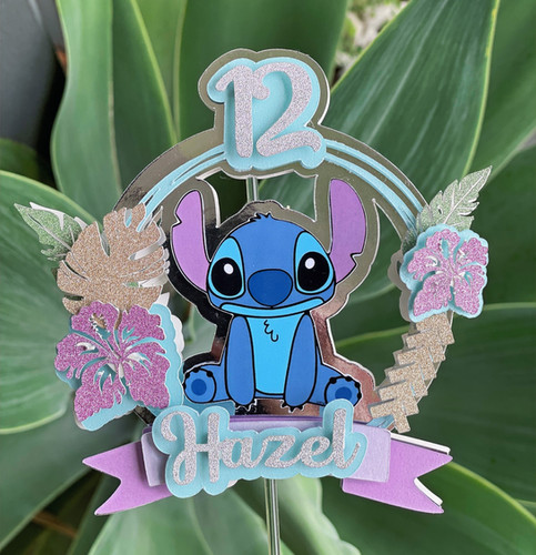 Personalised Stitch Theme Cake Topper | PartyEase Creations