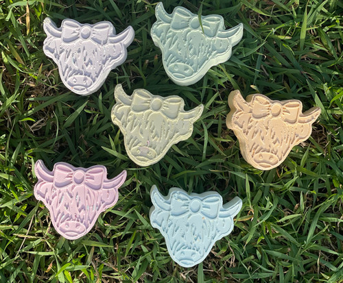 Handmade Highland Cow Themed Chalk Party Favours | PartyEase Creations