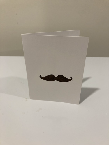 Moustache card | Made By LG