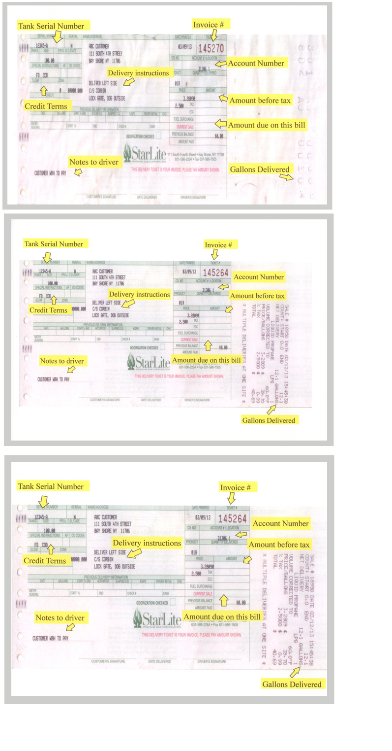 StarLite Propane | Propane Delivery And Installation | About Your Bill