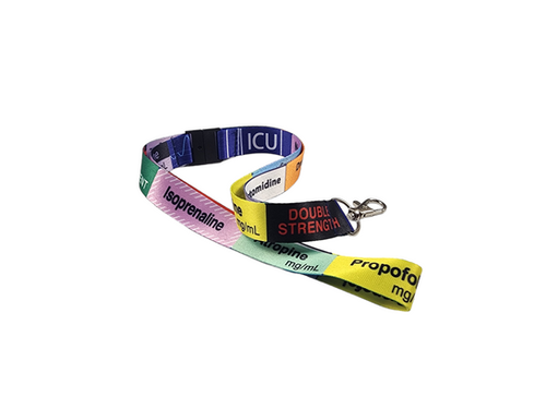 5 Pack Intensive Care Lanyards with Hospital Drug Label Safety Pull ...