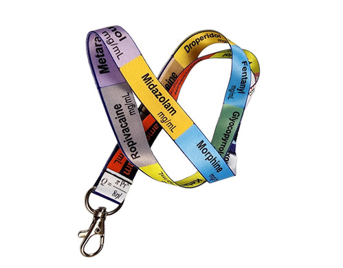 10 Pack Anaesthetic Lanyards Medical Drug Labels Critical Care ...