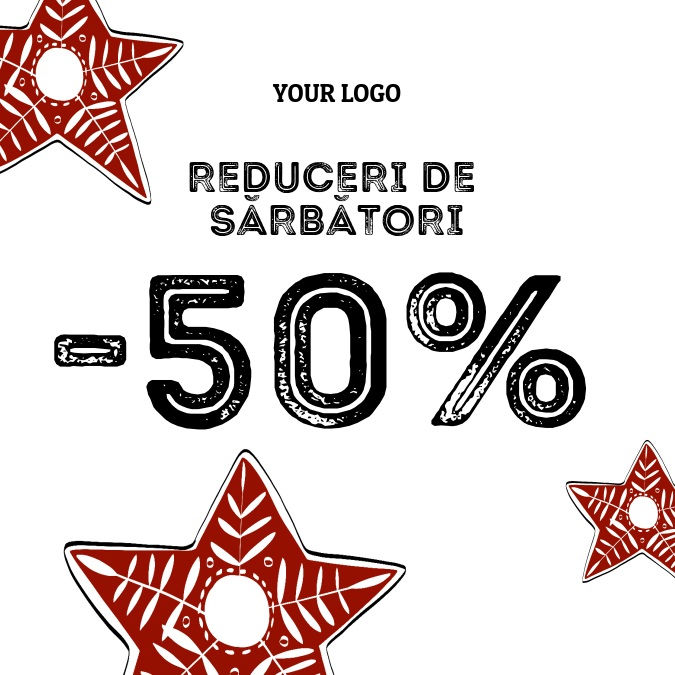 Banner cu reduceri de sarbatori