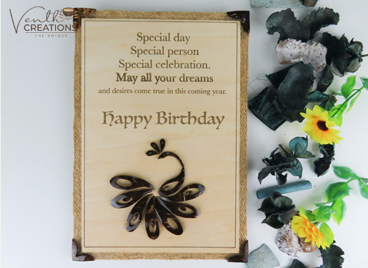 Customisable Greeting Card Engraved Greeting Card Wooden Card Unique ...