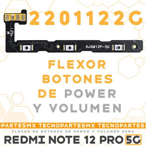 Flexor Botones Power Encendido Y Volumen Para Xiaomi Redmi Note 12 Pro ...