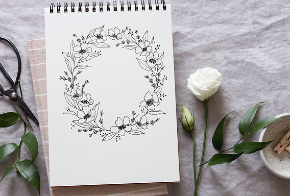 how to draw flowers with pen