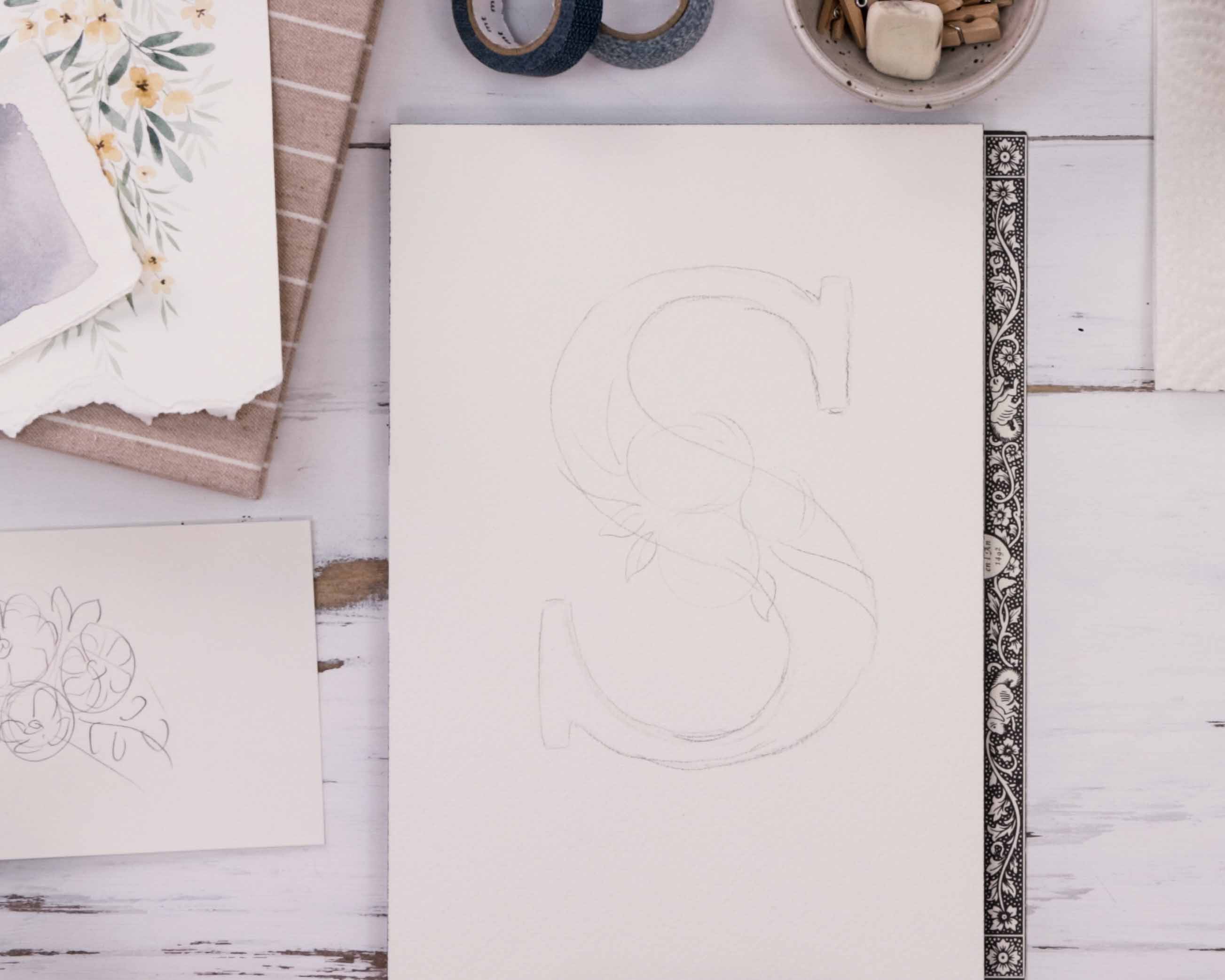 How to Paint a Floral Letter