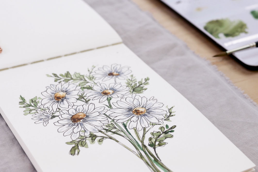 Learn to Paint a Daisy Watercolor