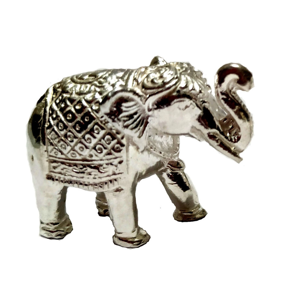 Silver 925 Elephant Idol Symbol of Lord Ganesha/Buddha/Feng Shui ...