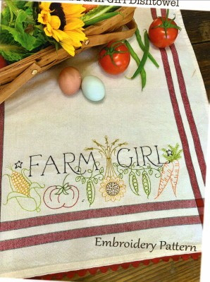 Farm Girl embroidery pattern only Bareroots | The Stitchery Nook