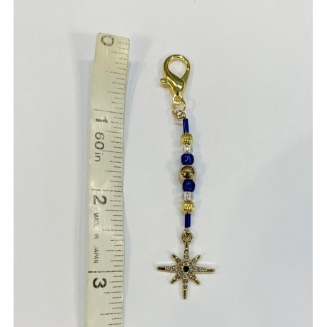 Gold Blue Fob | The Stitchery Nook