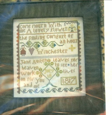 A Mourning Sampler for Jane Austen The Sampler Girl | The Stitchery Nook